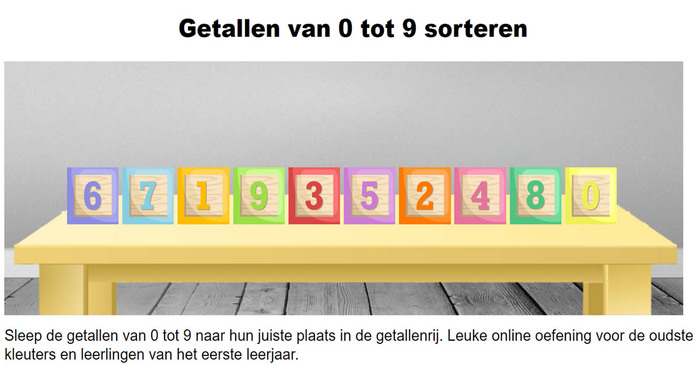 Getallen sorteren :: juf Toinon